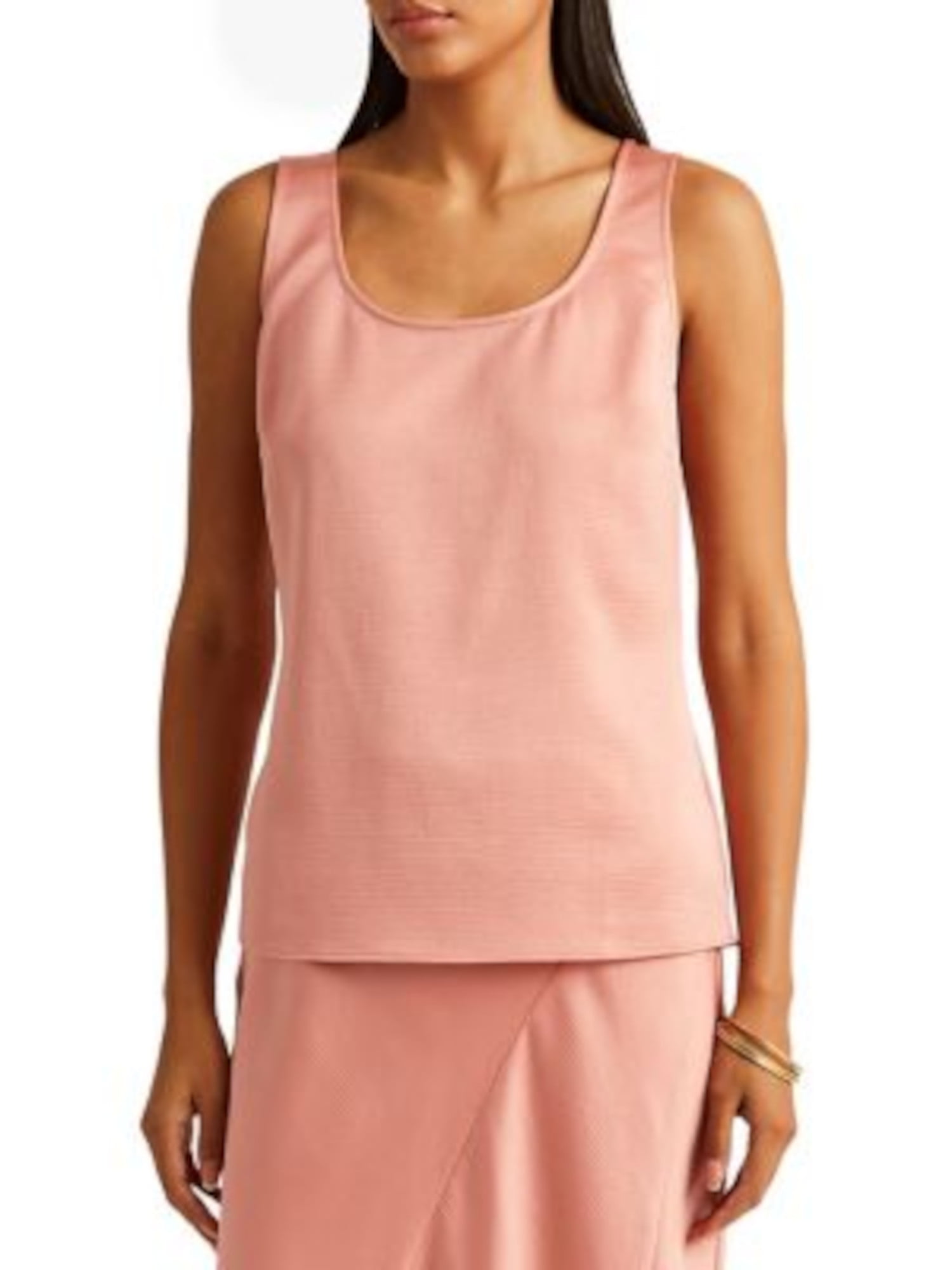 RALPH LAUREN Womens Pink Darted Textured Sleeveless Scoop Neck Blouse L ...