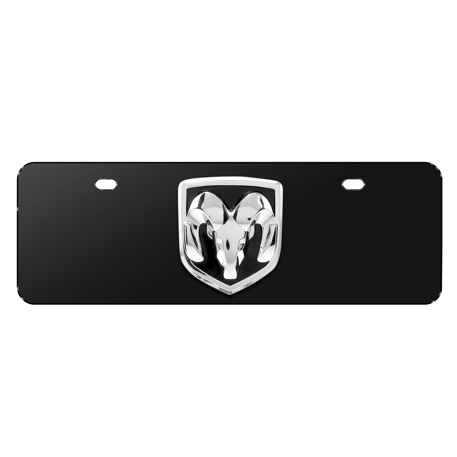 RAM 3D Logo 12" x 4.25" European Look Chrome Half-Size Stainless Steel ...