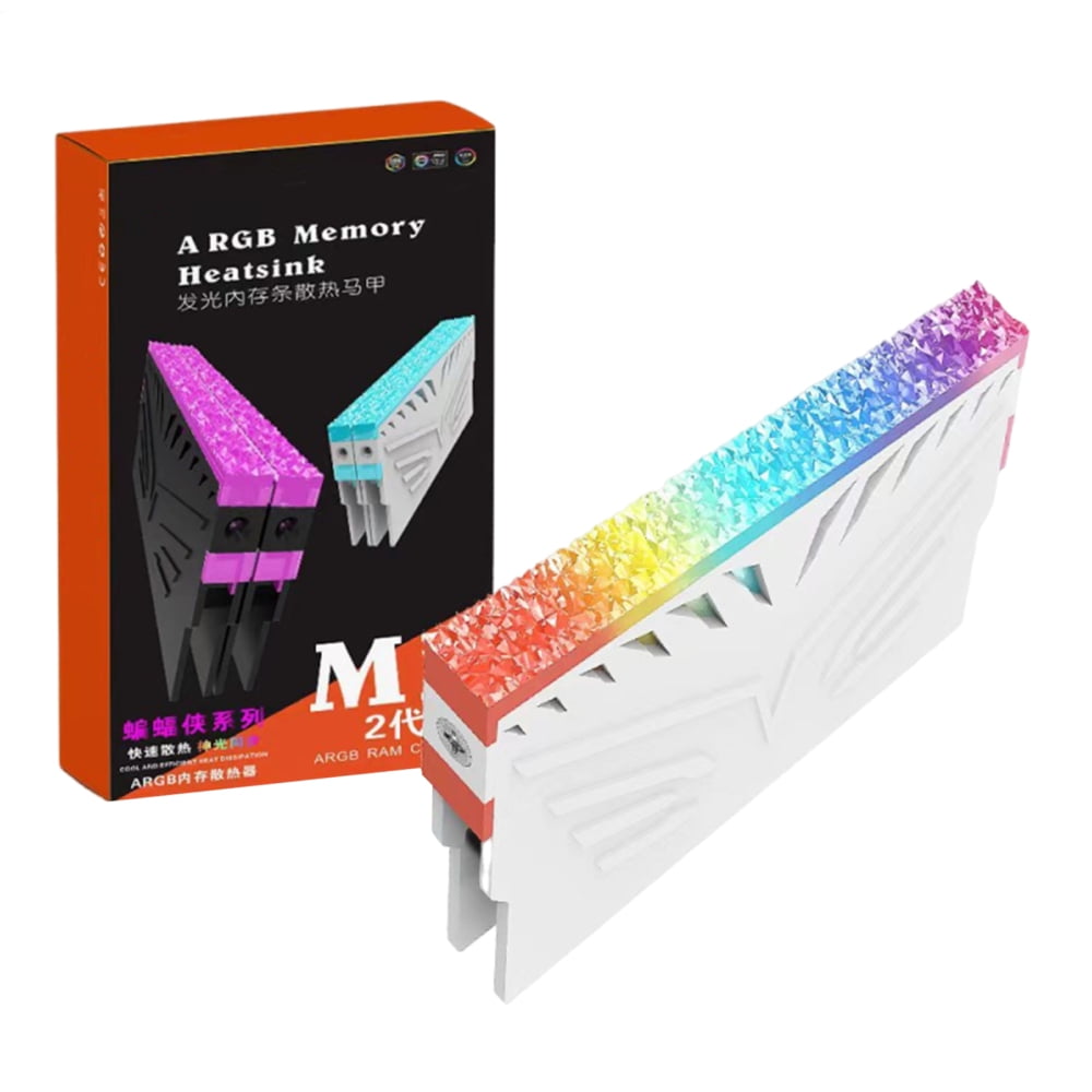 RAM Heatsink PC Memory Cooler Vest Computer Memory Heat Dissipation Vest with RGB Lighting for ...