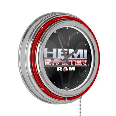 Pontiac Chrome Double Ring Neon Clock - Walmart.com