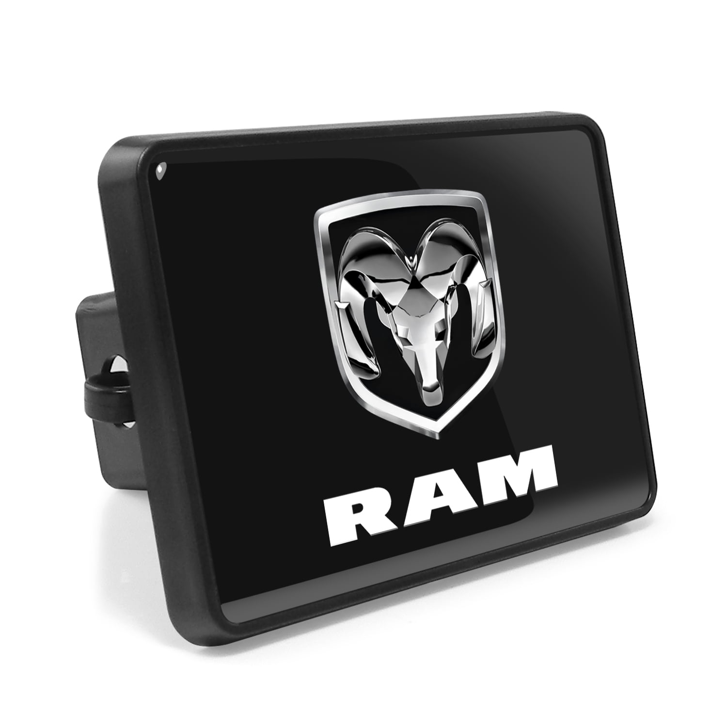 RAM Logo UV Graphic Black Metal Face-Plate on ABS Plastic 2 inch Tow ...