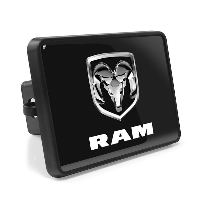 RAM Logo UV Graphic Black Metal Face-Plate on ABS Plastic 2 inch Tow ...
