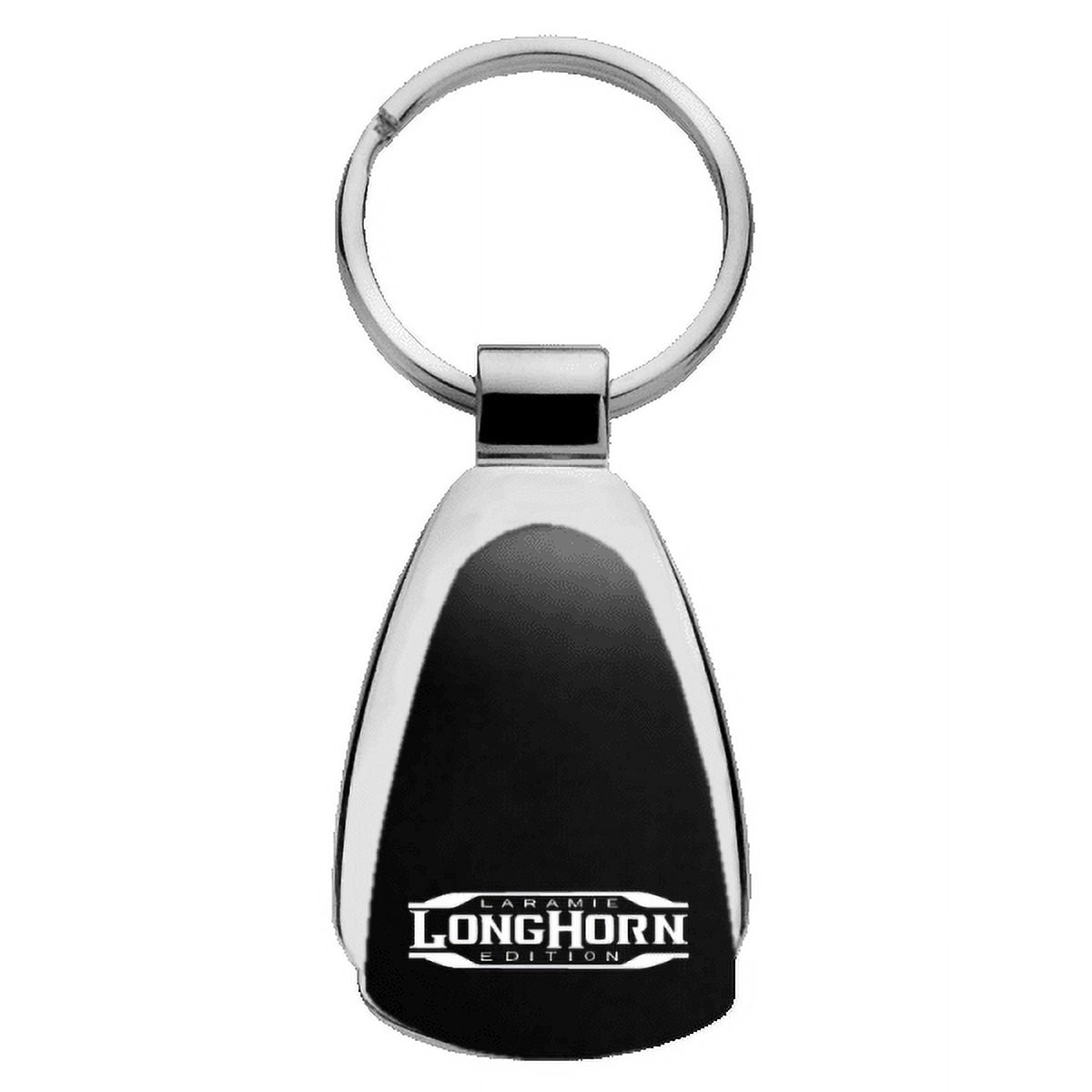 RAM Longhorn Laramie Black Teardrop Authentic Logo Key Chain Officially ...