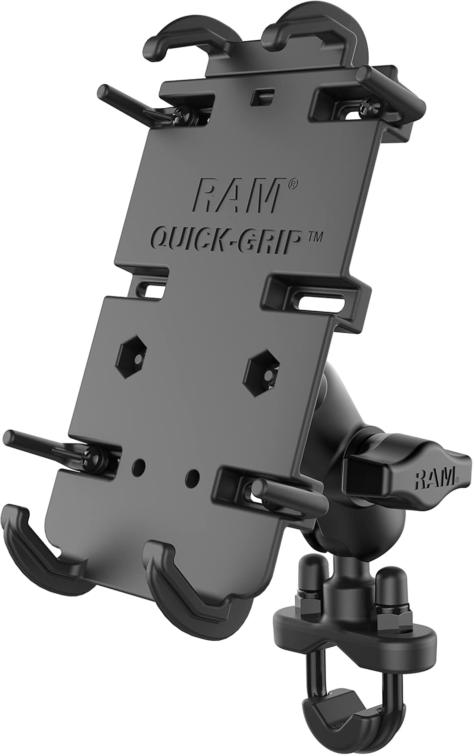 RAM MOUNTS Quick-Grip Large Phone Mount with Handlebar U-Bolt Base RAM ...