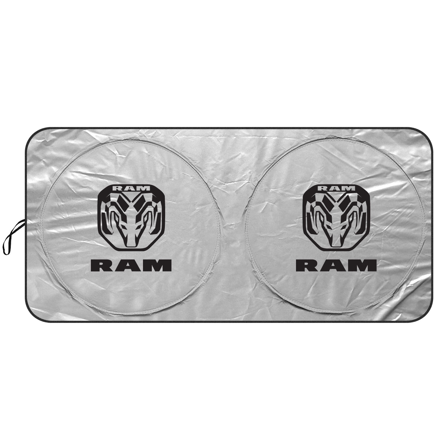 RAM New Logo Universal Fit One-Piece Easy Folding Silver Reflective ...
