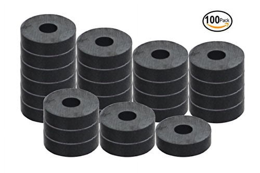 RAM-PRO 100-Piece Powerful Magnetic Round Ferrite Magnet Discs with Ã ...