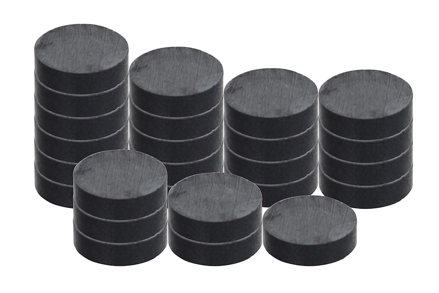 RAM-PRO 25-Piece Powerful Magnetic Round Ferrite Magnet Discs with Dia ...