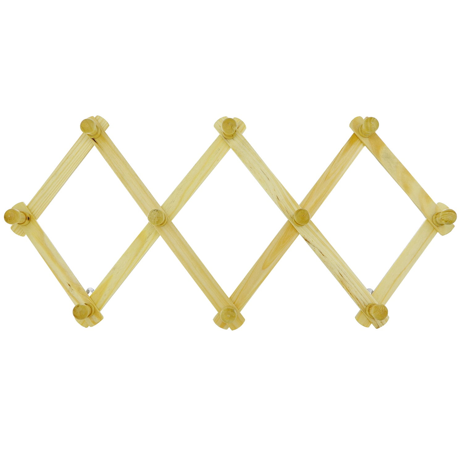 RAM-PRO Accordion Style Wood Expandable Rack Hat, Cap, Belt, Umbrella ...