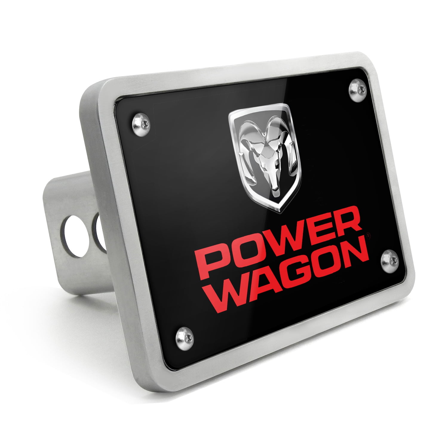 RAM Power Wagon UV Graphic Black Billet Aluminum 2 inch Tow Hitch Cover ...
