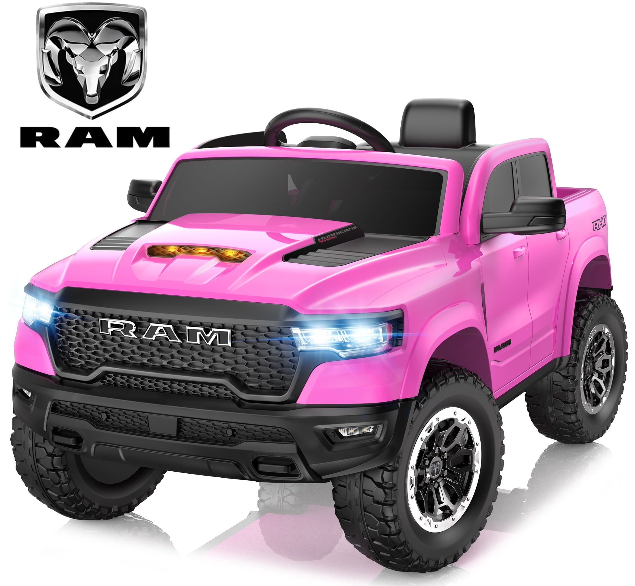 COCLUB RAM 1500 Ride on Car Toy for Kids, 12V Electric Truck, Remote ...