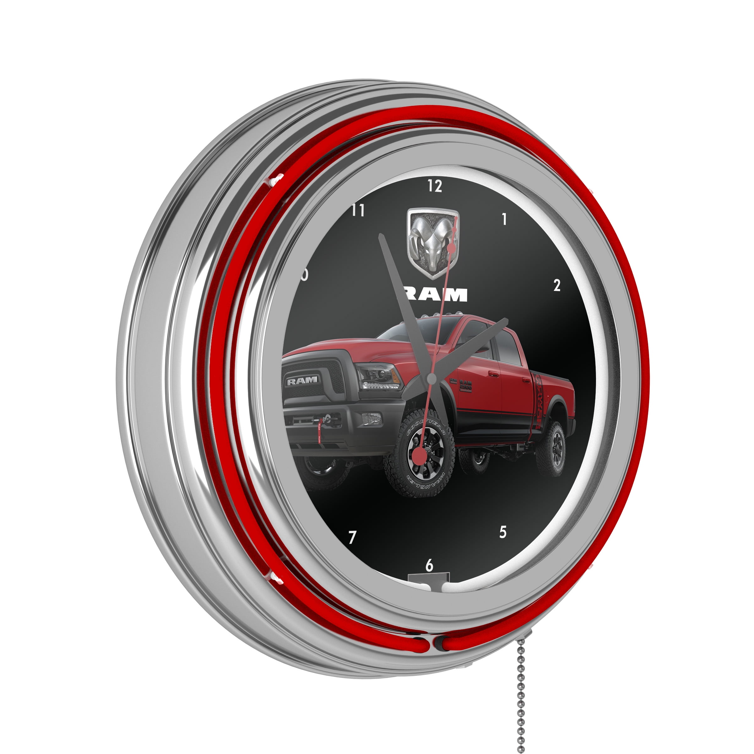 RAM Truck Retro Neon Wall Clock - Licensed - 14.5 x 14.5 x 3 - Walmart.com