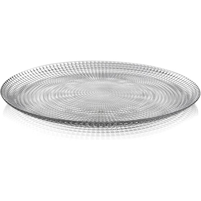 RAMART Studio Glass Helios Glass Dinner Plate, Clear - Set of 12 ...