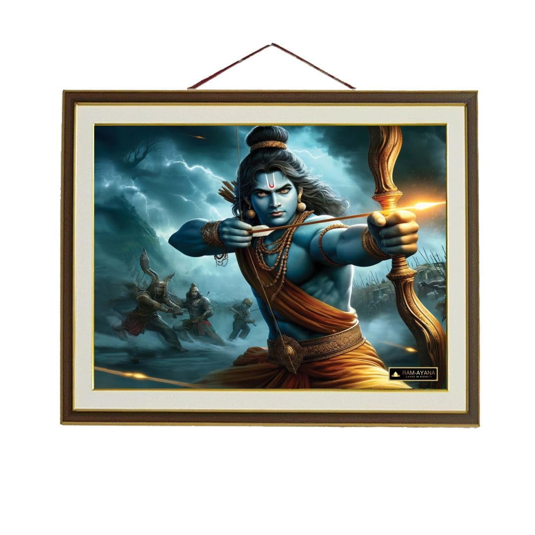 RAMAYANA 5D Lenticular Photo Frame of Lord Rama in Battle Landscape ...