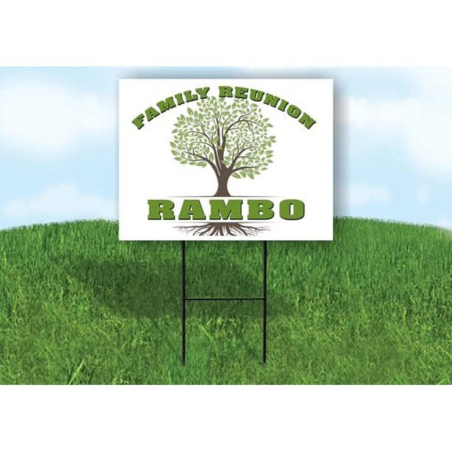 RAMBO FAMILY REUNION GR TREE 18 in x 24 in Yard Sign Road Sign with ...