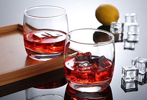 RAMOJI INTERNATIONAL 310 ML Curve Round Shape Whiskey Glass with ...