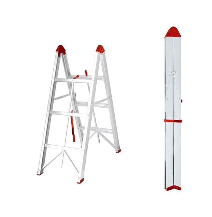 RAMPKD 3 Step Aluminum Folding Ladder Lightweight Portable Space Saving ...