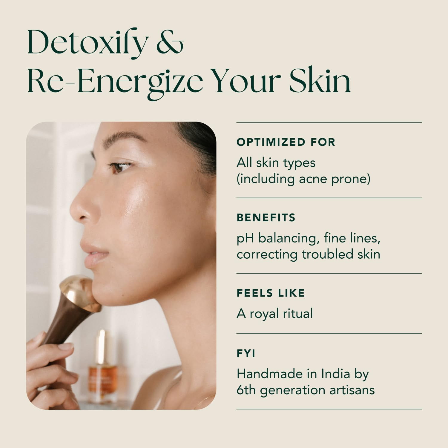 RANAVAT Kansa Wand Massage Tool - Massager to Tone, Lift, & Re-Energize ...