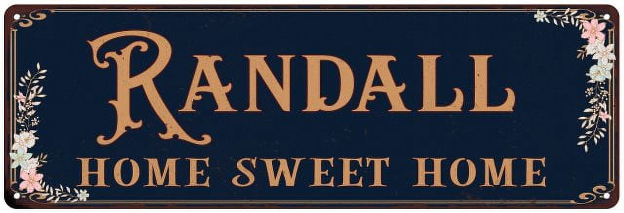RANDALL Home Sweet Home Victorian Look Gift 6x18 Metal Sign ...