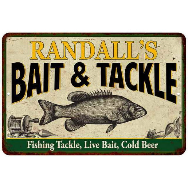 RANDALL'S Bait & Tackle Sign 8 x 12 High Gloss Metal 208120016142 ...