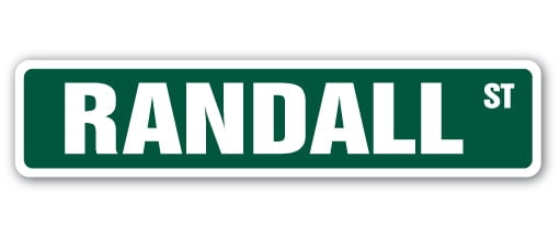 RANDALL Street Sign Childrens Name Room Sign | Indoor/Outdoor | 36 ...