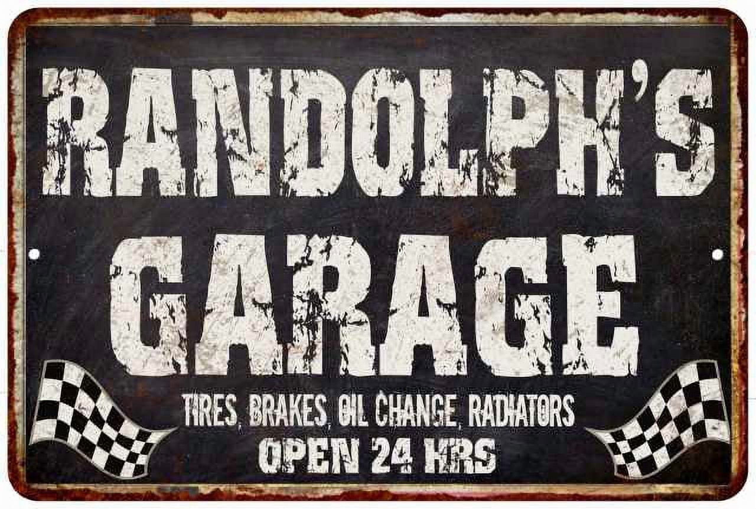 RANDOLPH'S Garage Black Grunge Sign 8x12 Decor Gift 108120005477 ...