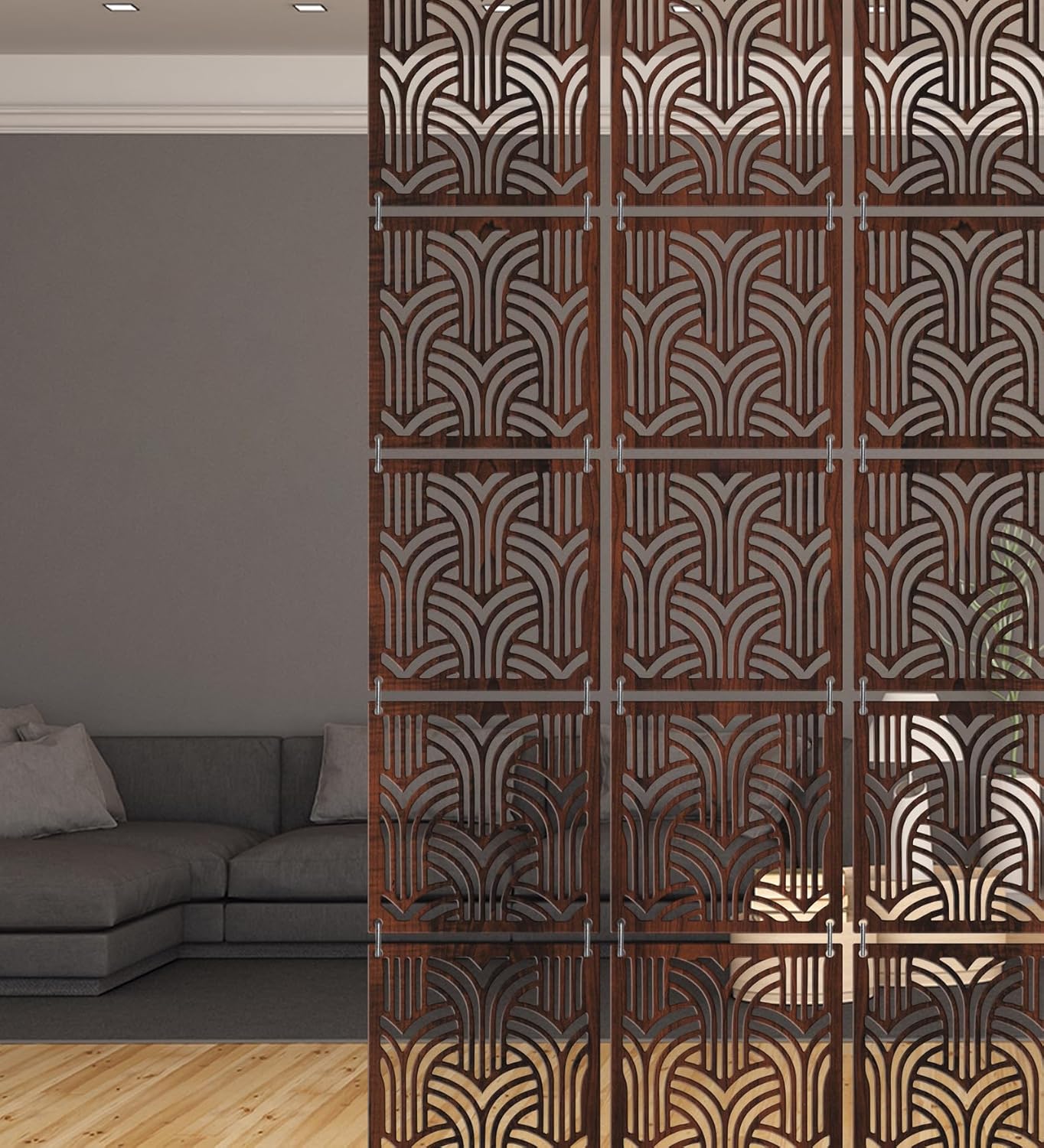 RANDOM 12Pcs Wooden Partition for Living Room Hanging Modern Room ...