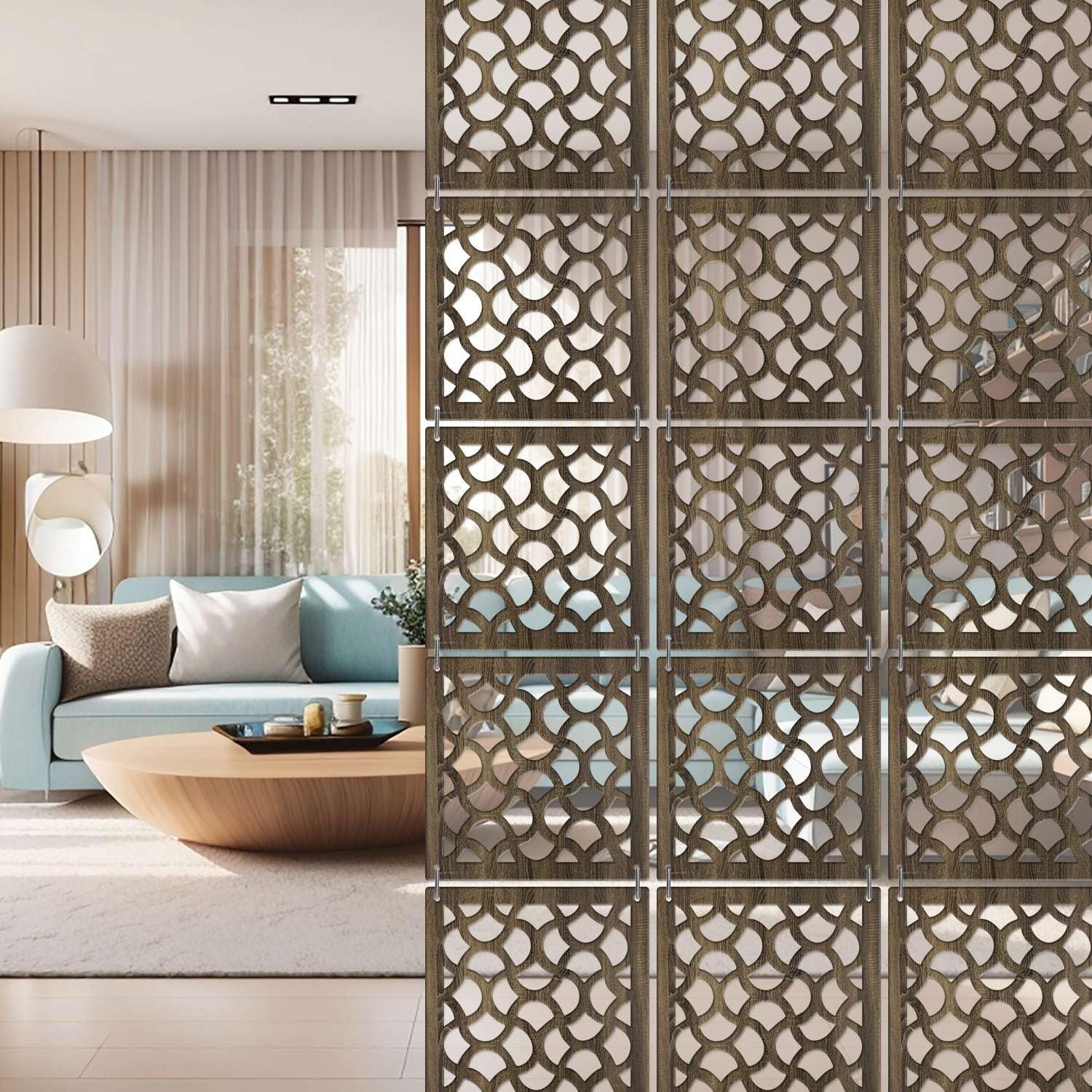 RANDOM Hanging Wood Room Divider Comes in 12Panel with Hook Connectors ...