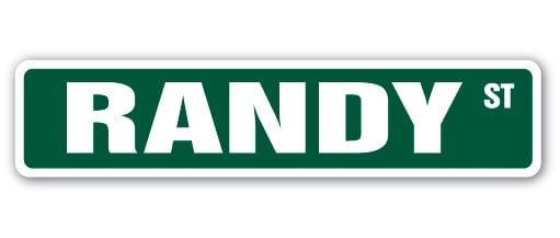 RANDY Street Sign Childrens Name Room Sign | Indoor/Outdoor | 36" Wide ...