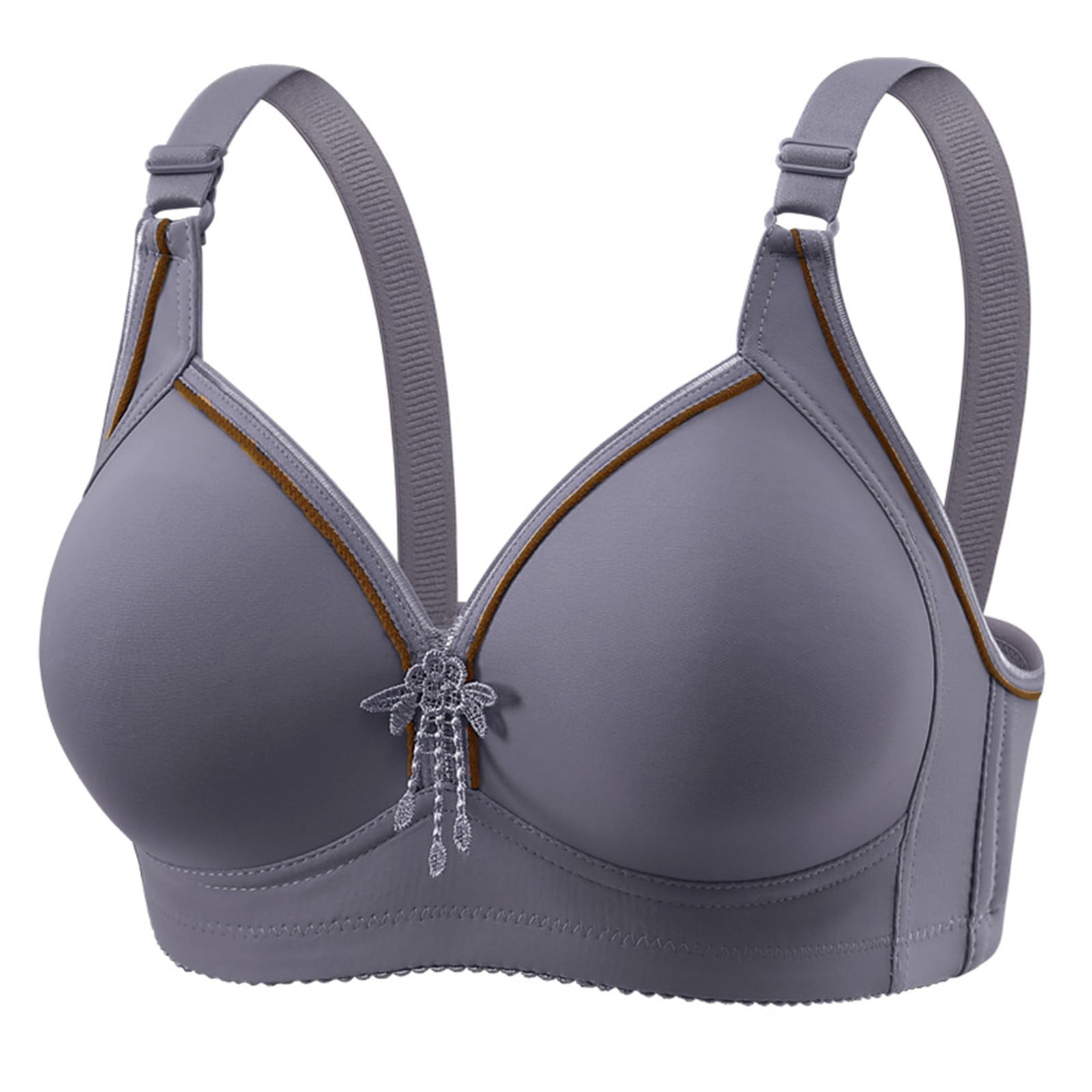 RANJIE Full-Figure Bralettes for Women, Thin Laceless Comfortable ...