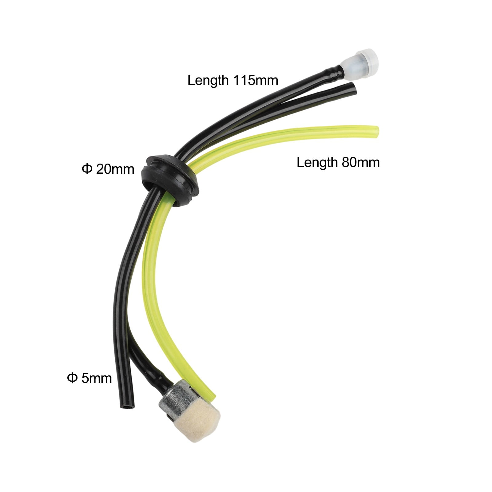 RANME Brush Cutters Tank Seal 18/20Mm / 3 Hoses With Filter For Fuxtec ...