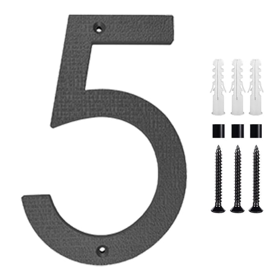 RANME Modern 12 Inch House Number With Elegant Black Finish For Home ...