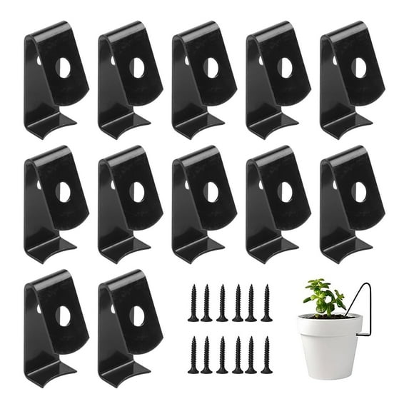 RANME Plant Pot Hangers 12 Pack Flower Pot Hangers With Screws Plant ...