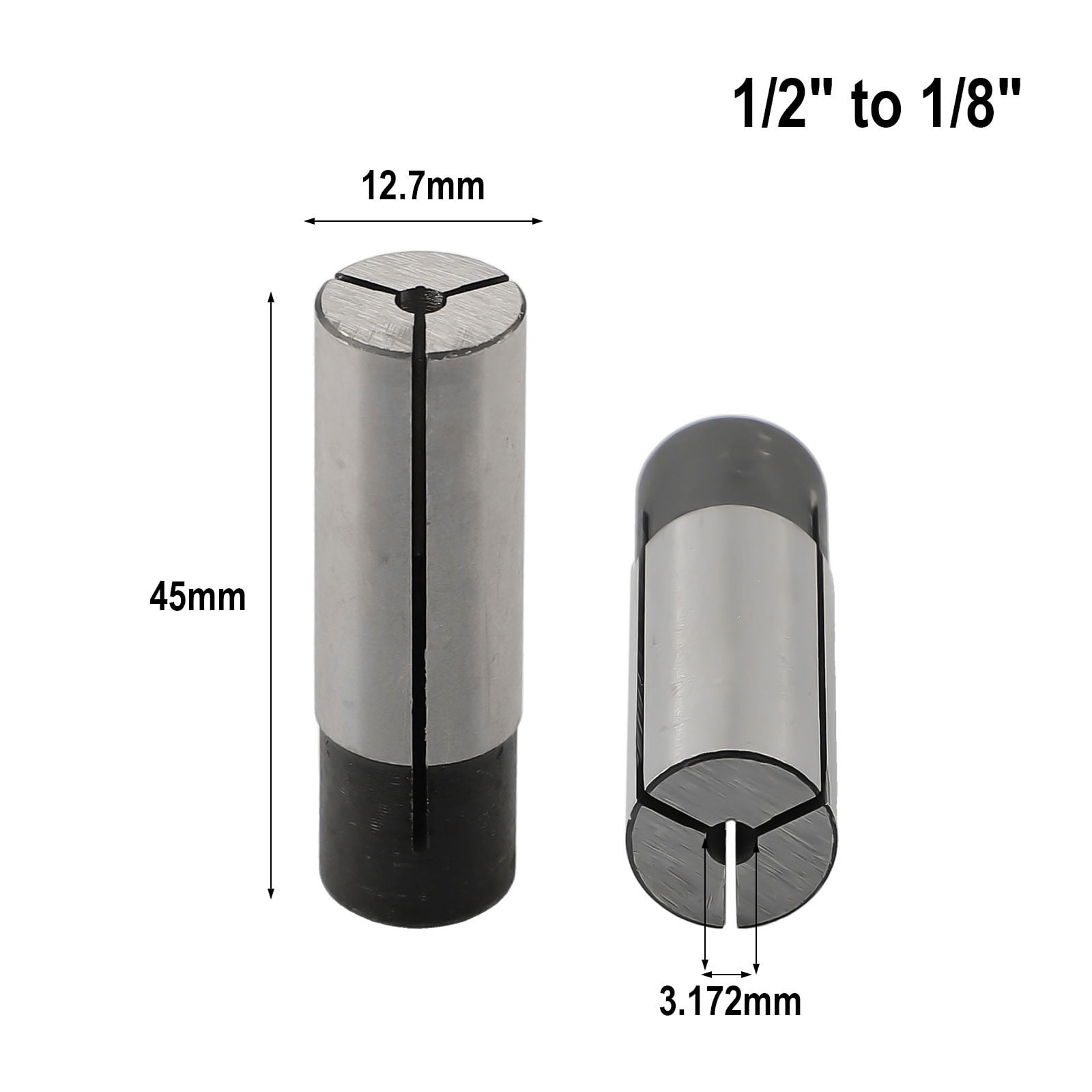 RANMEI 1/2" 1/4" 1/8" Collet Adaptor Shank Reducer Bit Cnc Spindles ...