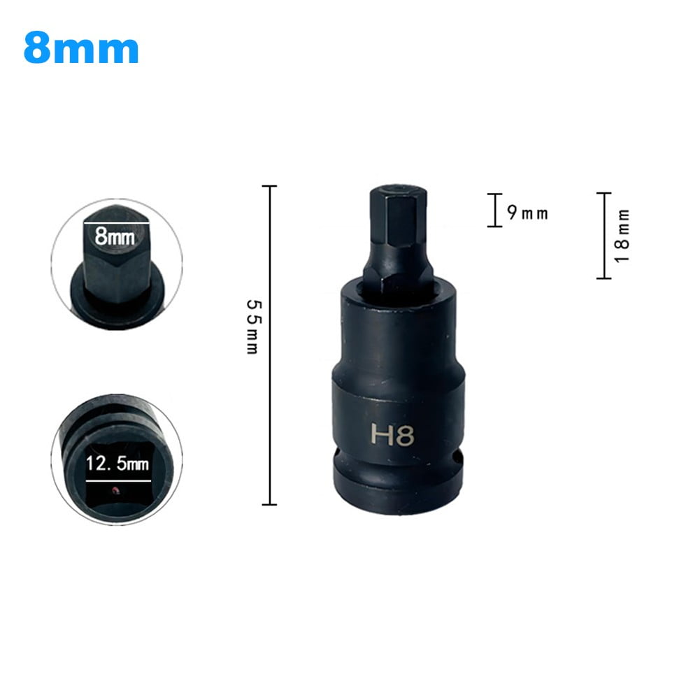 RANMEI 1/2 Impact Socket Wrench Adapter Hex Head Socket Ratchet Wrench ...