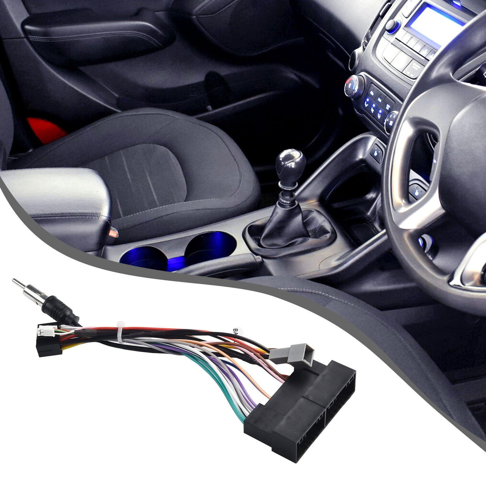 RANMEI 1*Car Audio Adapter Cable Car Radio Power Cord With Antenna ...