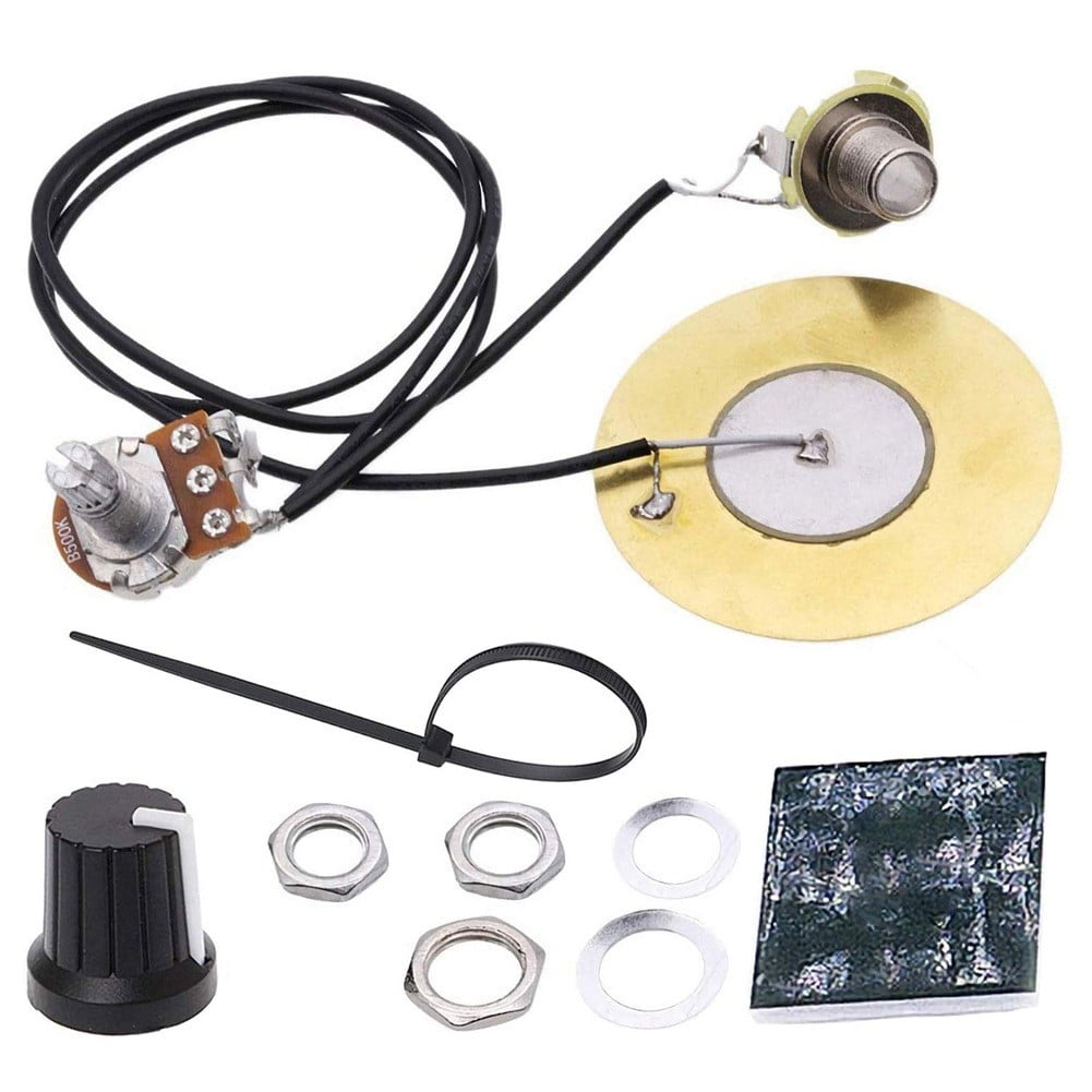 RANMEI 1 set Prewired Piezo Pickup with Volume Control Knob for Cigar Box Guitar Parts - Walmart.com