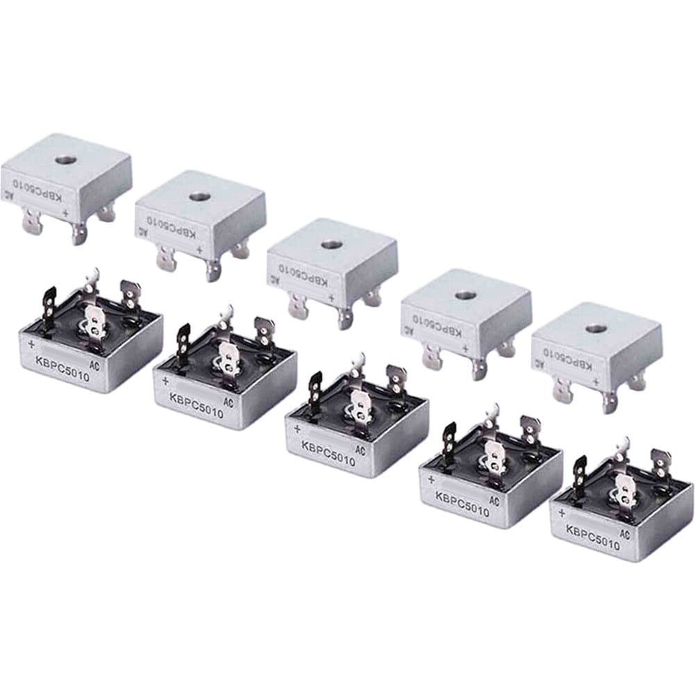 RANMEI 10Pcs KBPC5010 - 1000V/50A Metal Case Single Phases Diode Bridge ...