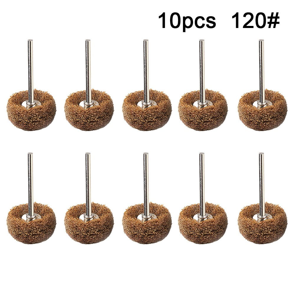 RANMEI 10Pcs Mini Brush Scouring Pad Abrasive Wheel Nylon Fiber ...