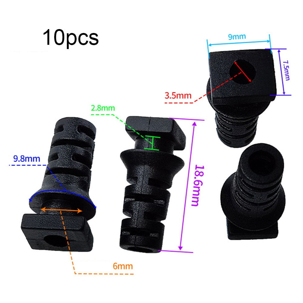 RANMEI 10X Cable Gland Connector Rubber Strain Relief Cord Power Tool ...