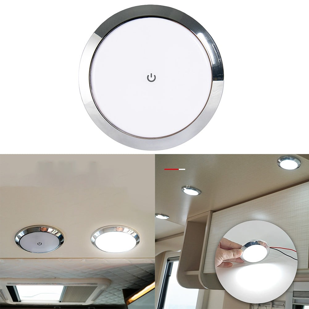RANMEI 12/24V Rv Marine Roof Light Led Ceiling Downlight Touch Switch ...