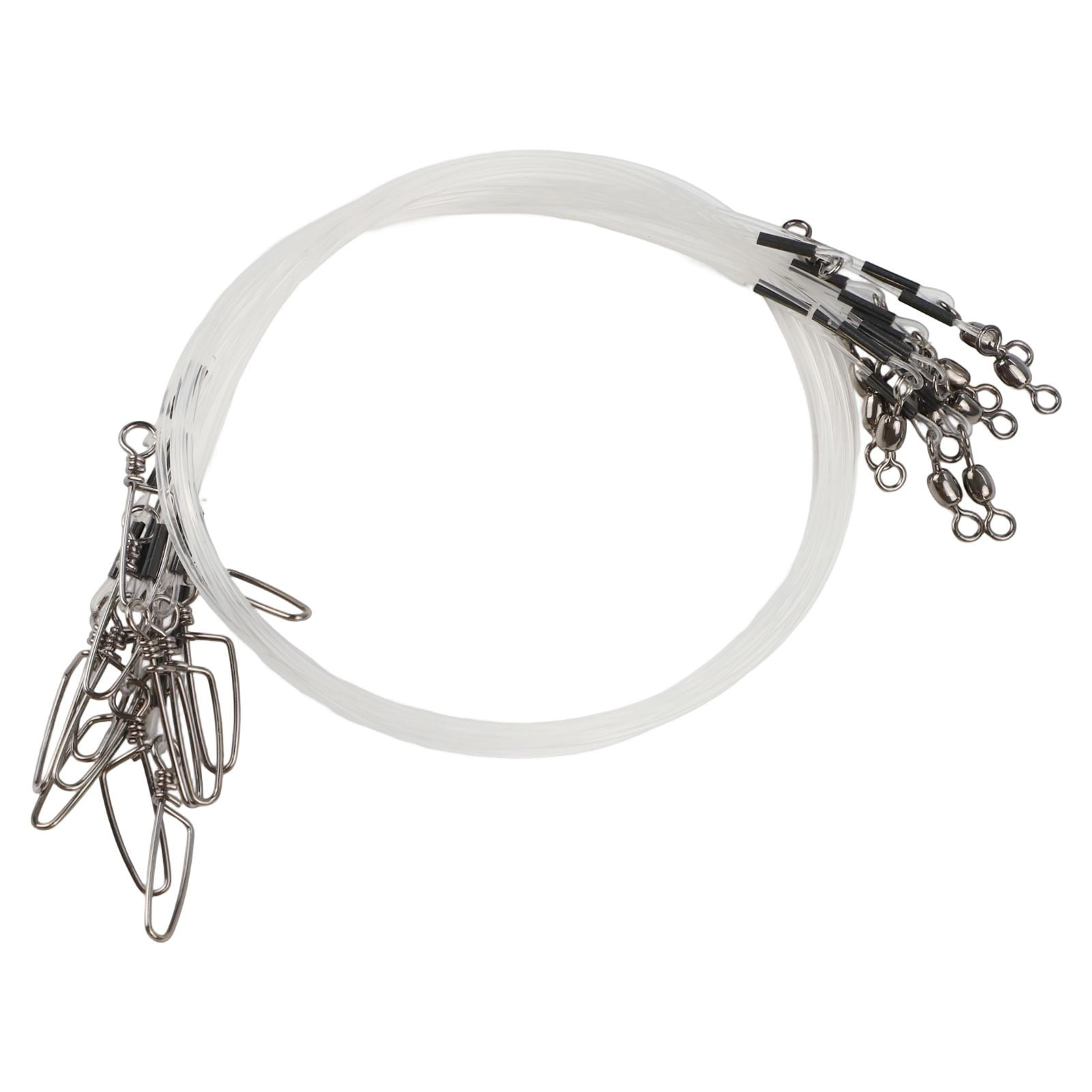 RANMEI 12Pcs Fishing Leaders Line With Swivel And Carabiner ...