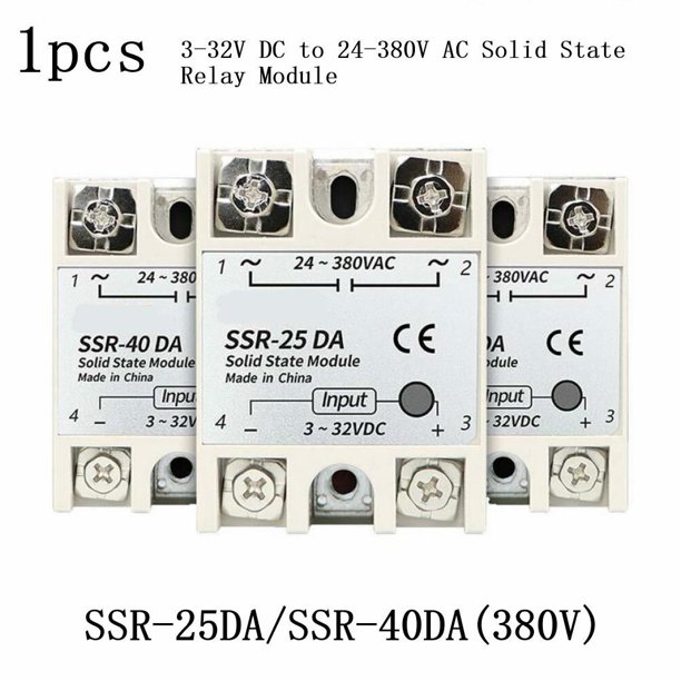 RANMEI 1PCS Solid State Relay Module SSR-25DA/SSR-40DA 40A 3-32V DC to 24-380V AC - Walmart ...
