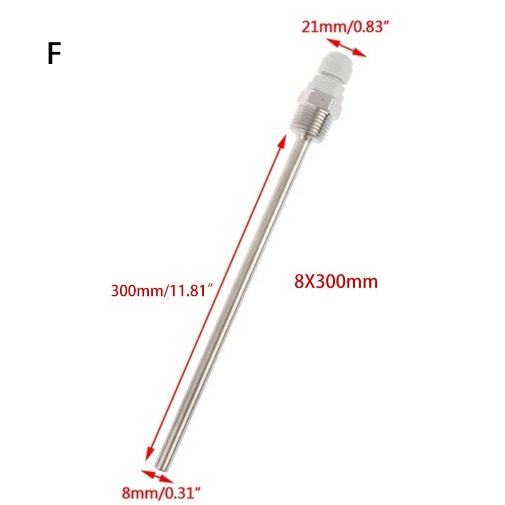 RANMEI 1Pc 50Mm-500Mm Stainless Steel Thermowell Temperature Sensor ...