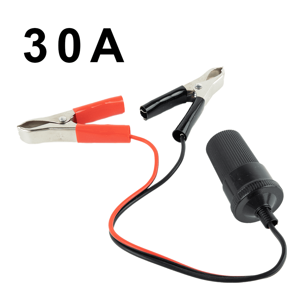 RANMEI 1Pc Car Battery Cable Clamp 12V 24V Female Car Lighter Socket To ...