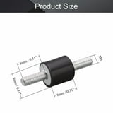 RANMEI 1Pcs M3-M5-M6 Anti Vibration Silentblock Boat Car Bobbin Rubber ...