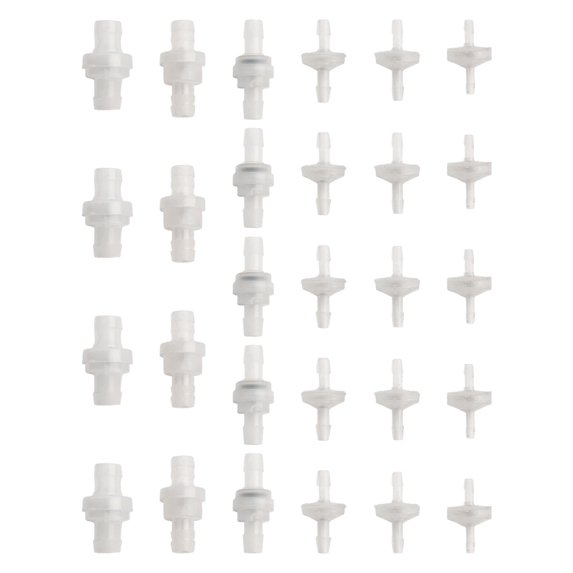 RANMEI 28Pcs Plastic Check Valve Plug-In Stem Check Valve Gas Vacuum ...