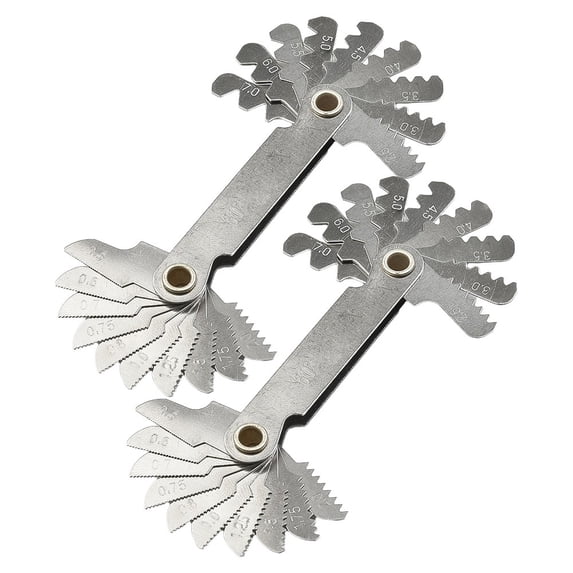 RANMEI 2Pcs 55/60 Degree Metric Inch Thread Plug Gauge Pitch Cutting ...
