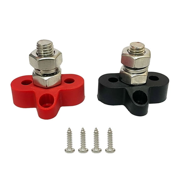 RANMEI 2Pcs Car Battery Terminal Connector Top Post Positive Negative ...