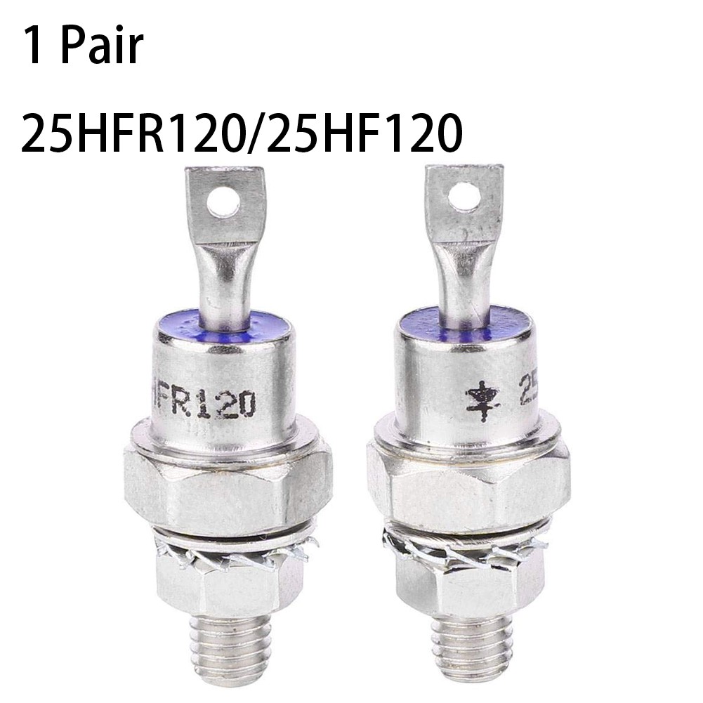RANMEI 2pcs 25HFR120/25HF120 Rectifier Diode Forward/Reverse Polarity ...