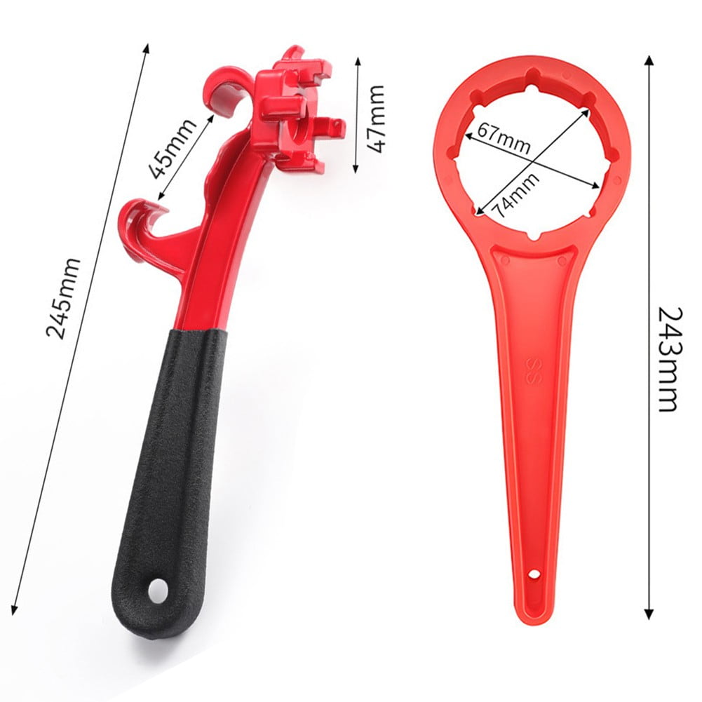 RANMEI 3-In-1 Bung Wrench Bucket Opener Tool Drum Lid Remover For 5-55 ...